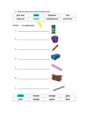 Colours worksheets