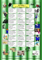 Riddles about jobs - ESL worksheet by lhyin