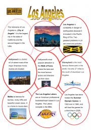 About Los Angeles and 30 STM´s City of Angel song - ESL worksheet by ...