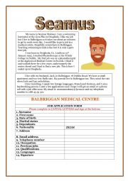 Personal information - Completing a Form - ESL worksheet by tomsmom