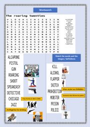 Roaring twenties _ prohiibition _ match and learn vocabulary and ...