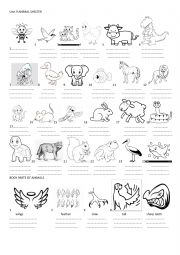 Animal and farm activities pictionary - ESL worksheet by esik