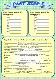 Past simple - ESL worksheet by carballada2