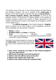 the uk comprehension questions - ESL worksheet by pamorazi