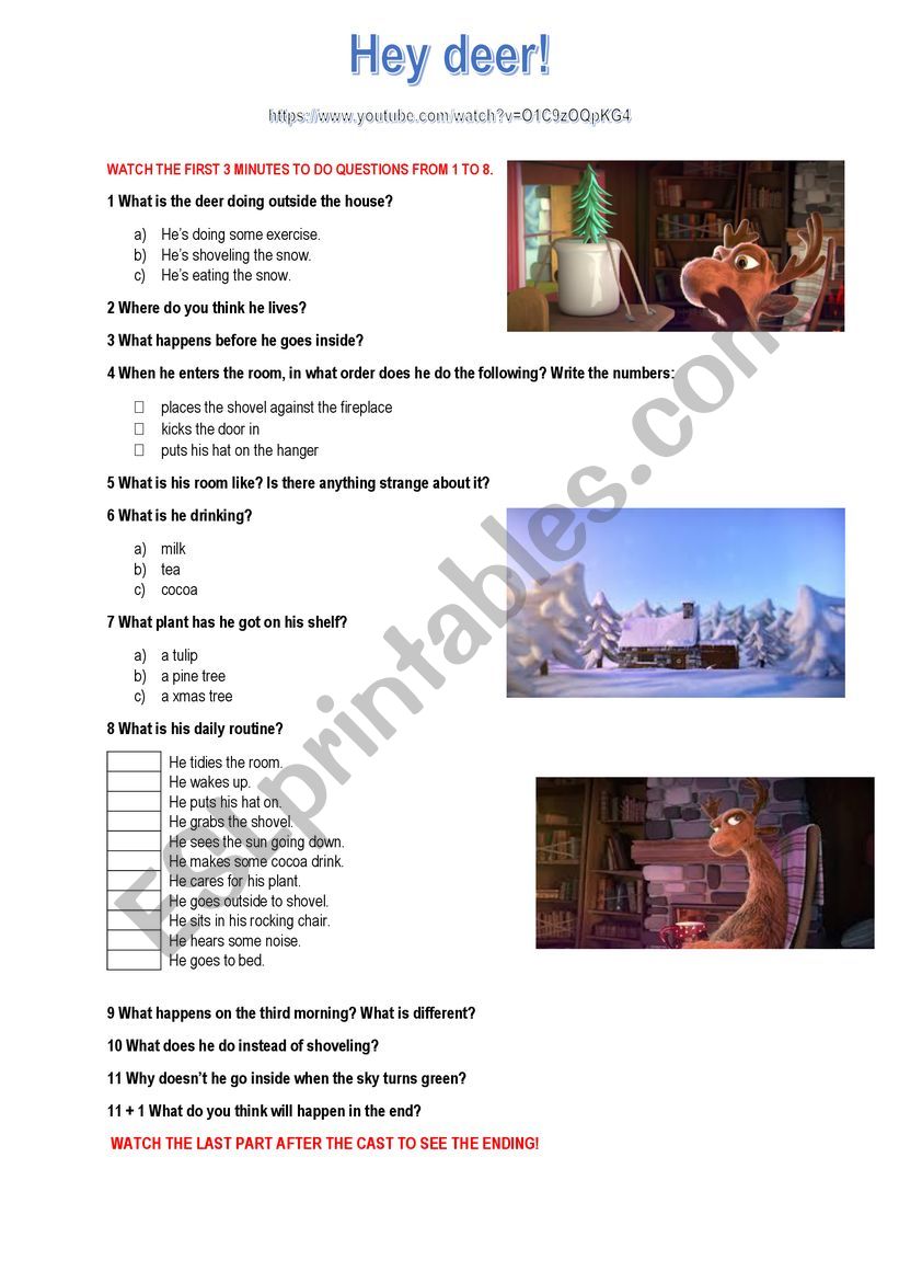 Hey Deer! - ESL worksheet by papaydr
