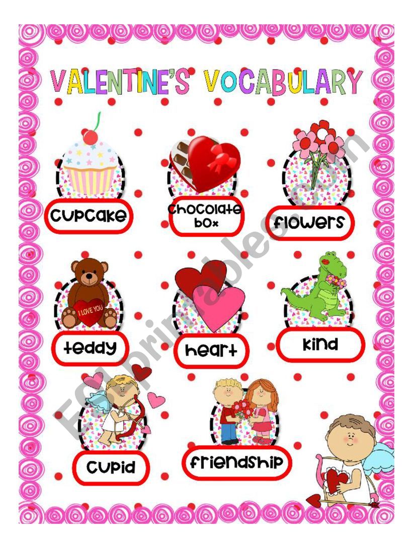 VALENTINEï¿½S VOCABULARY ★★★ - ESL worksheet by BesaMe13