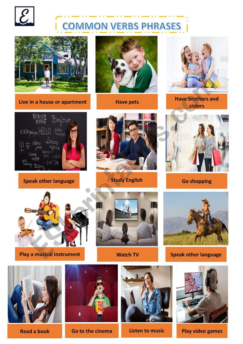 Vocabulary verb phrases - ESL worksheet by katpau