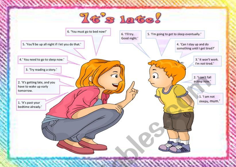 It´s Late! - ESL worksheet by vivienne71