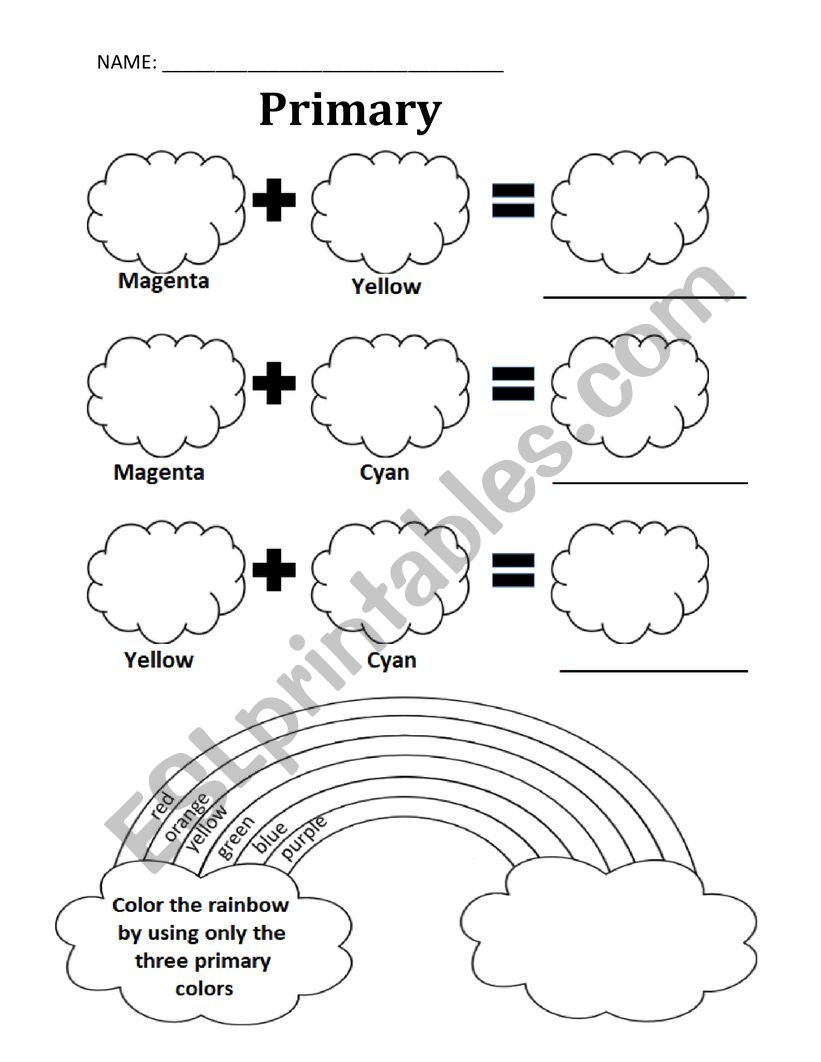 PrimaryColorsWorsksheet - ESL worksheet by jesusroldan.teacher
