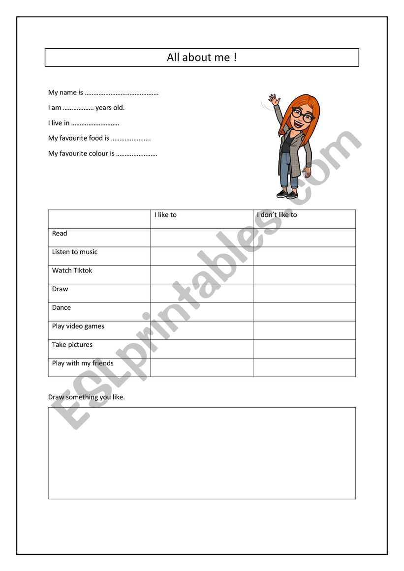 All About Me Information