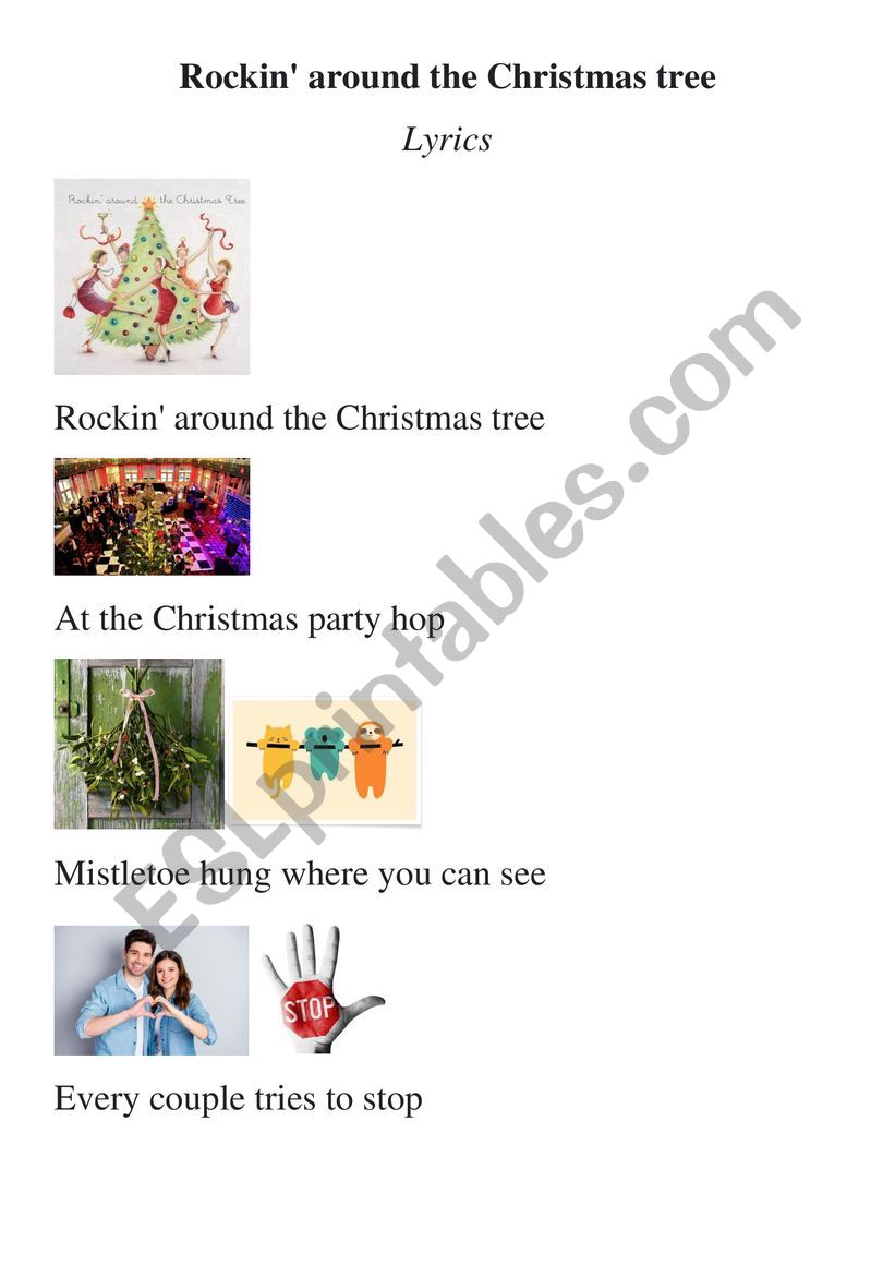 Rocking around the Christmas tree - ESL worksheet by OlgaSakhapova