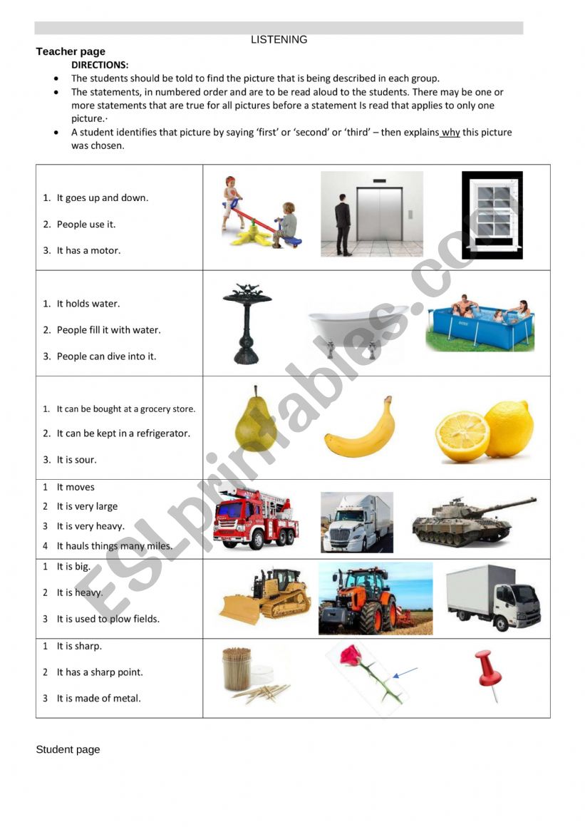 listening lesson - ESL worksheet by TaniaFal