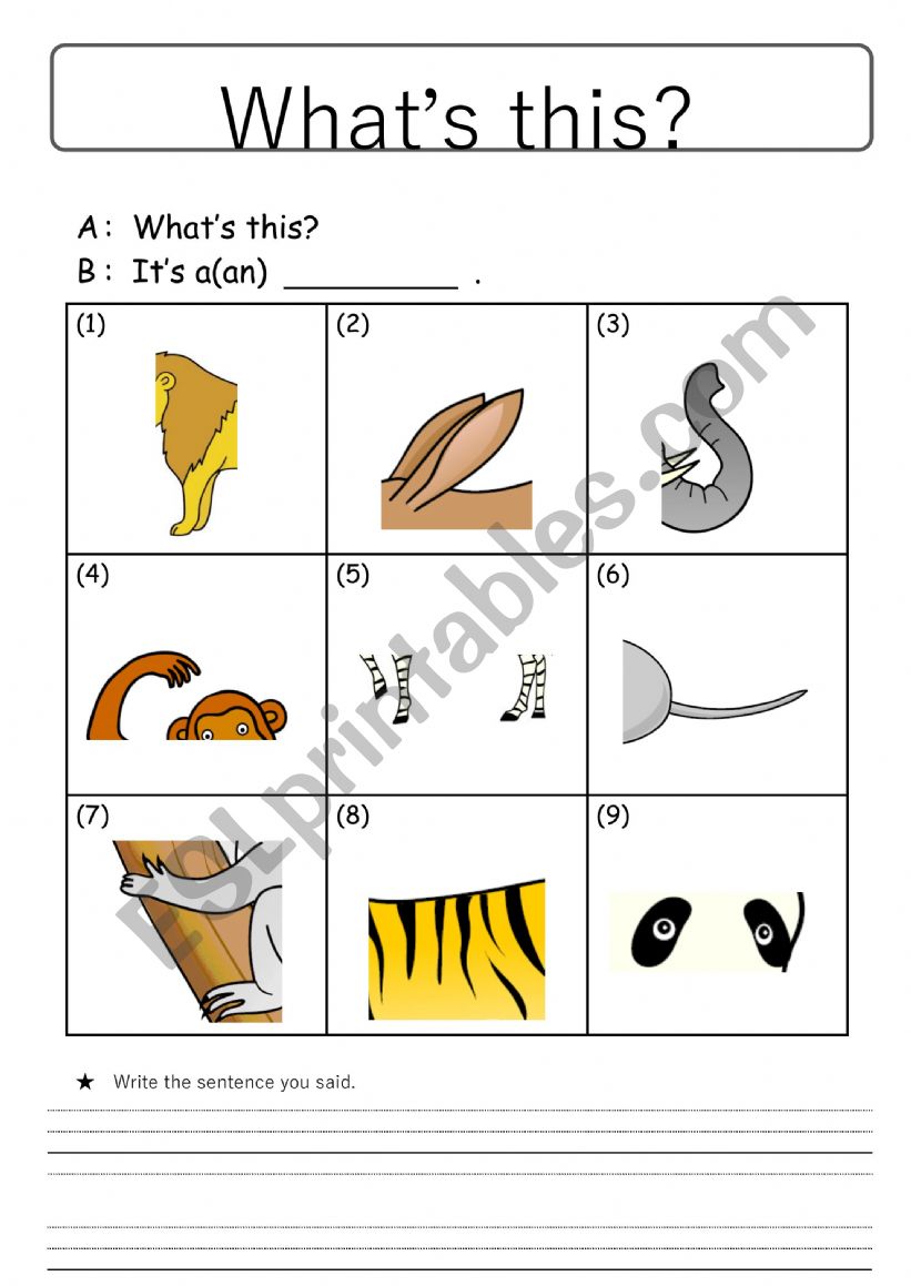 What´s this? - ESL worksheet by Hagaitsu