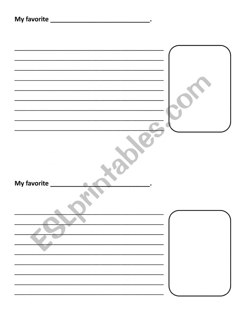English worksheets: Primary Writing Template