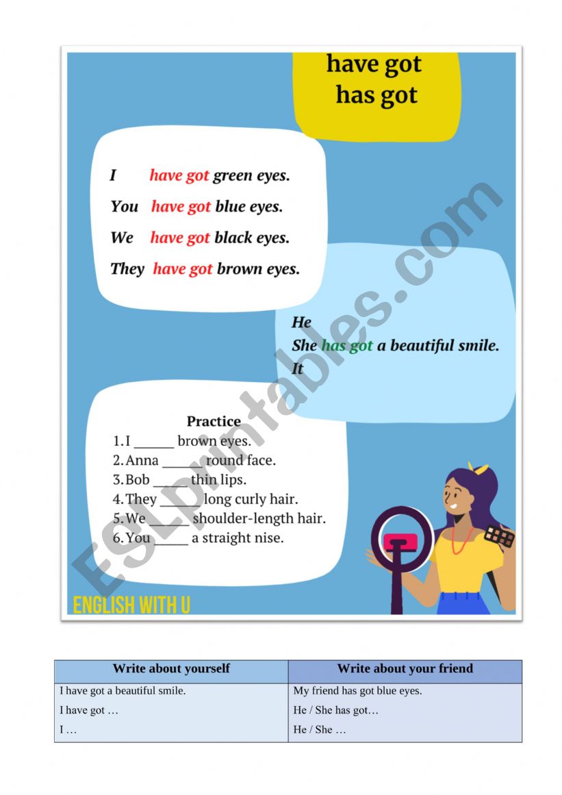 English worksheets: Have got