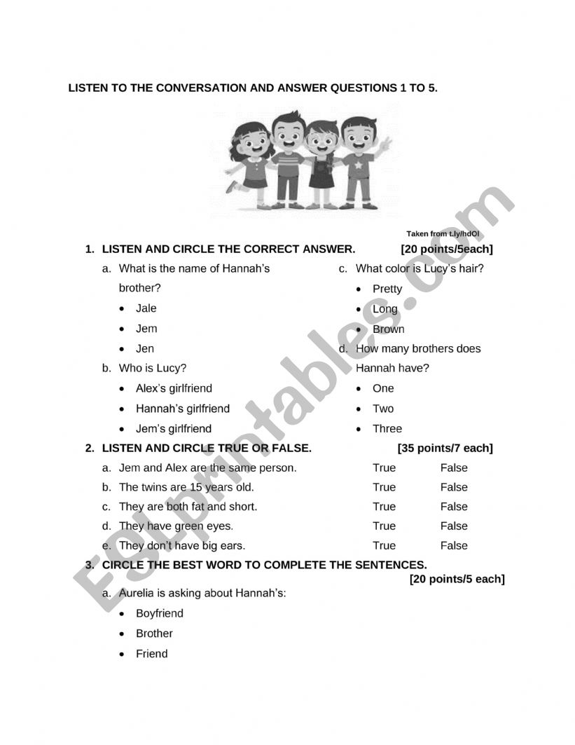 English worksheets: Describing people