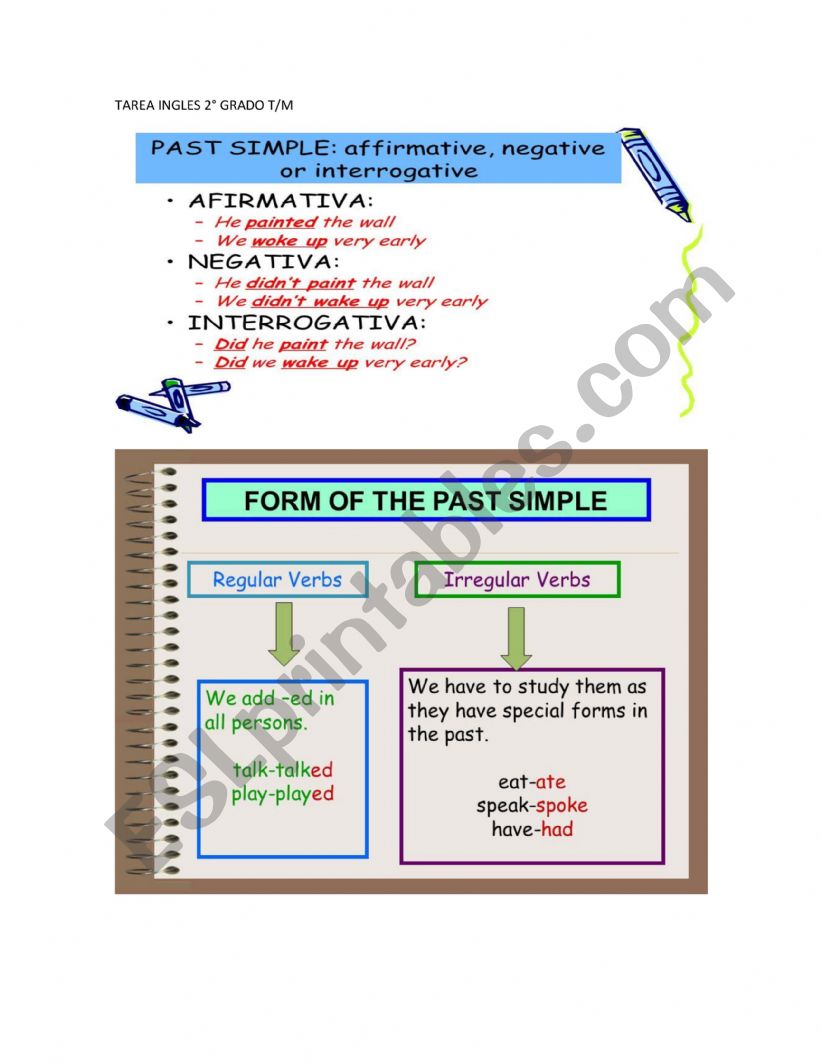 English worksheets: Prueba para saber inglés en español.
