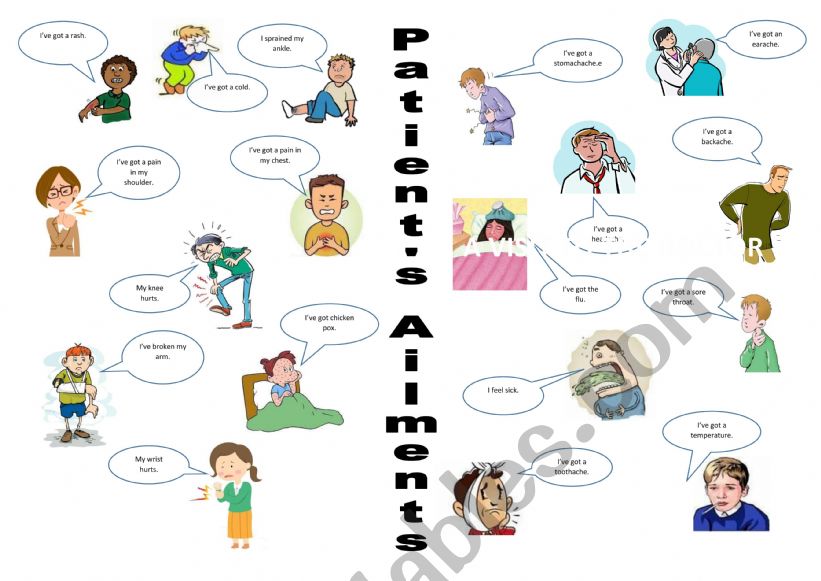 English worksheets: At the doctor´s