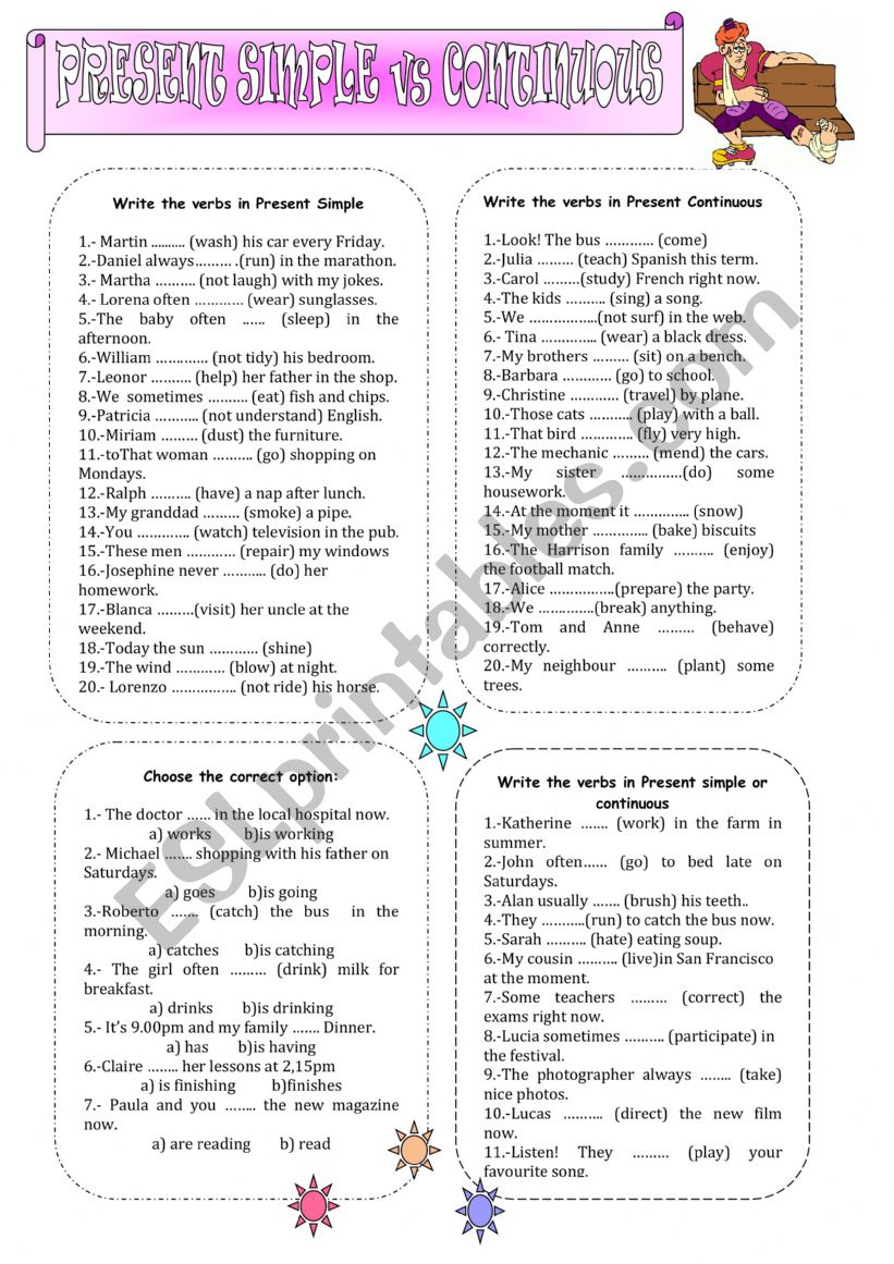 English worksheets: Present Simple
