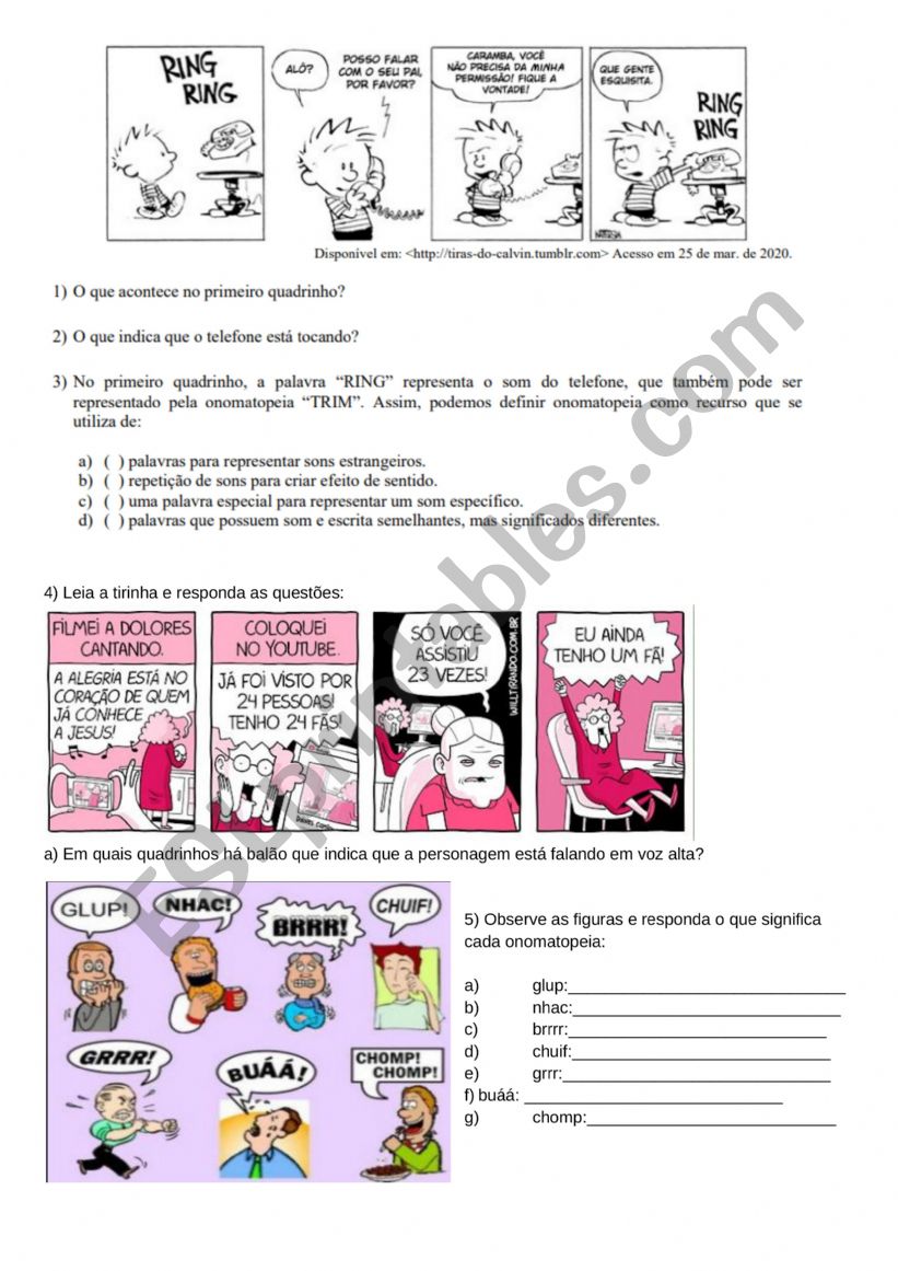 English worksheets: review