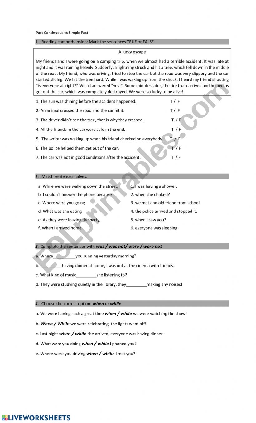 Reading Comprehension Exercises Past Simple And Past Continuous – Bilarasa Reading Comprehension Exercises Past Simple And Past Continuous – Bilarasa