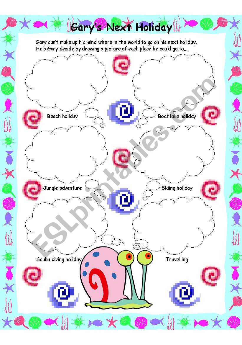 Gary´s Next Holiday - ESL worksheet by Leah_p5