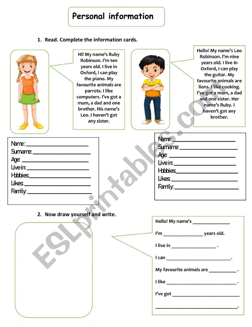 Reading ComprÃ©hension - ESL worksheet by lameen