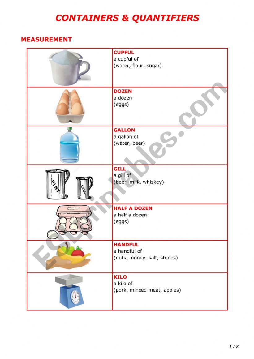 Containers 2 - ESL worksheet by kristine4444