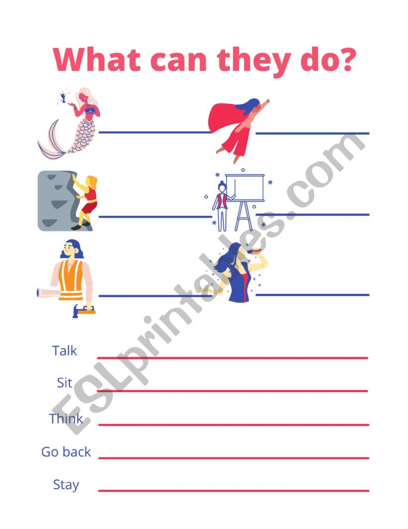 Can and Can´t Practice - ESL worksheet by vsandi