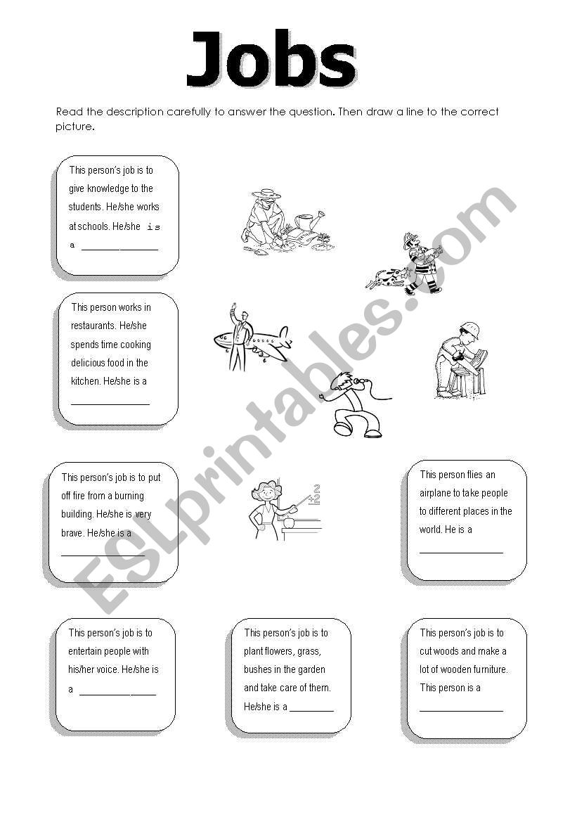 What´s My Job? - ESL worksheet by daffy