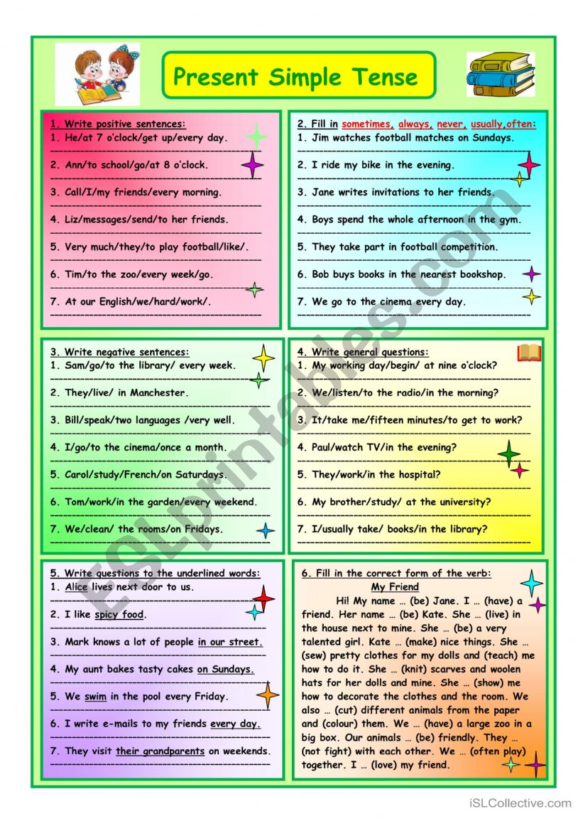 English worksheets: Present simple