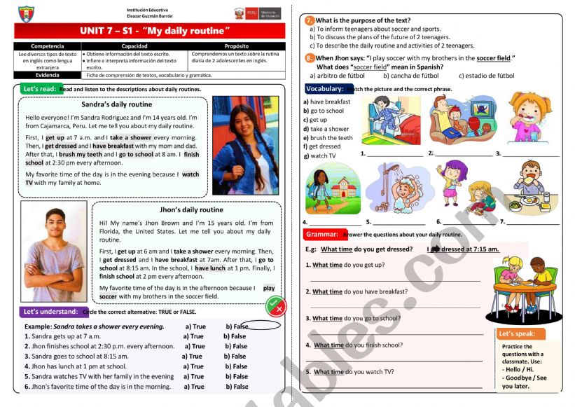 DAILY ROUTINES - ESL worksheet by dogpuppy