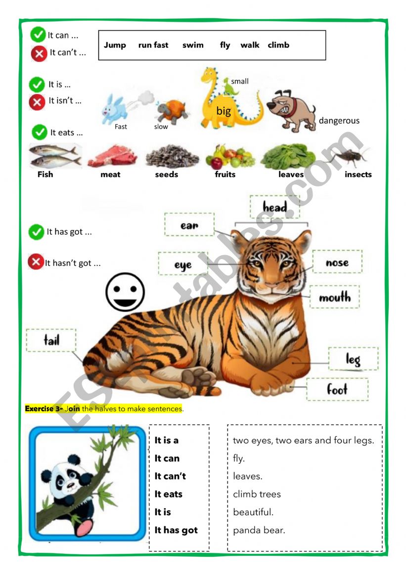 DESCRIBING ANIMALS_ZOOTOPIA_PART 2 - ESL worksheet by bomberito