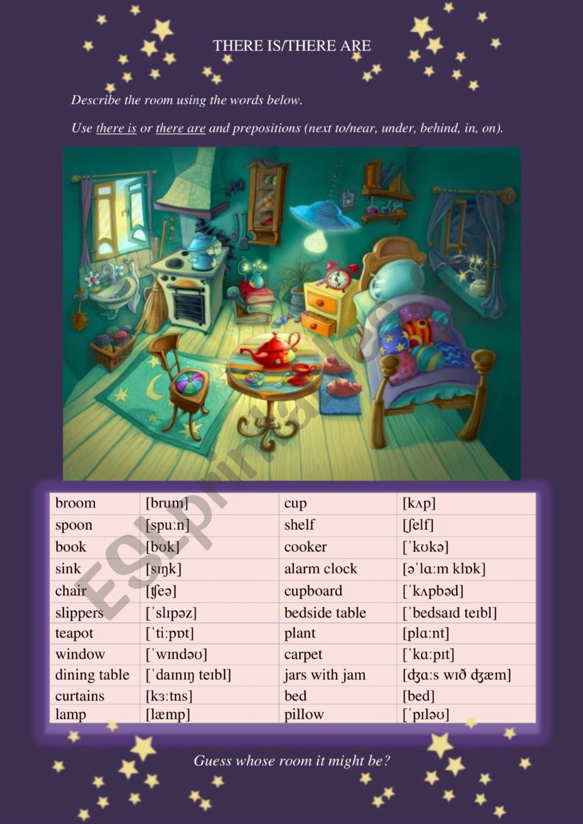 There is and There are practice - ESL worksheet by IrinkaM