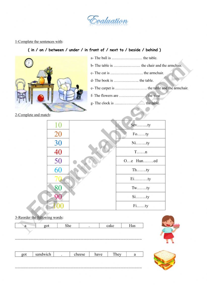 Evaluation - ESL worksheet by kokitaa Evaluation - ESL worksheet by kokitaa