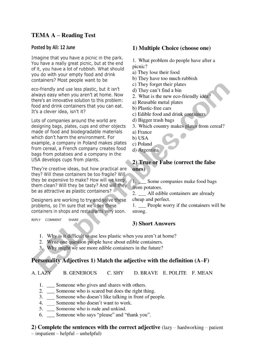 ADJECTIVES- WILL OR GOING TO - FAST FINISHERS - ESL worksheet by karinaluc