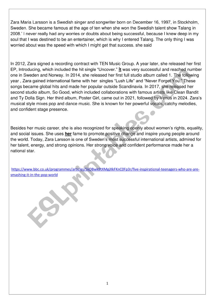 ETT no 1 first forms - ESL worksheet by AYHEM