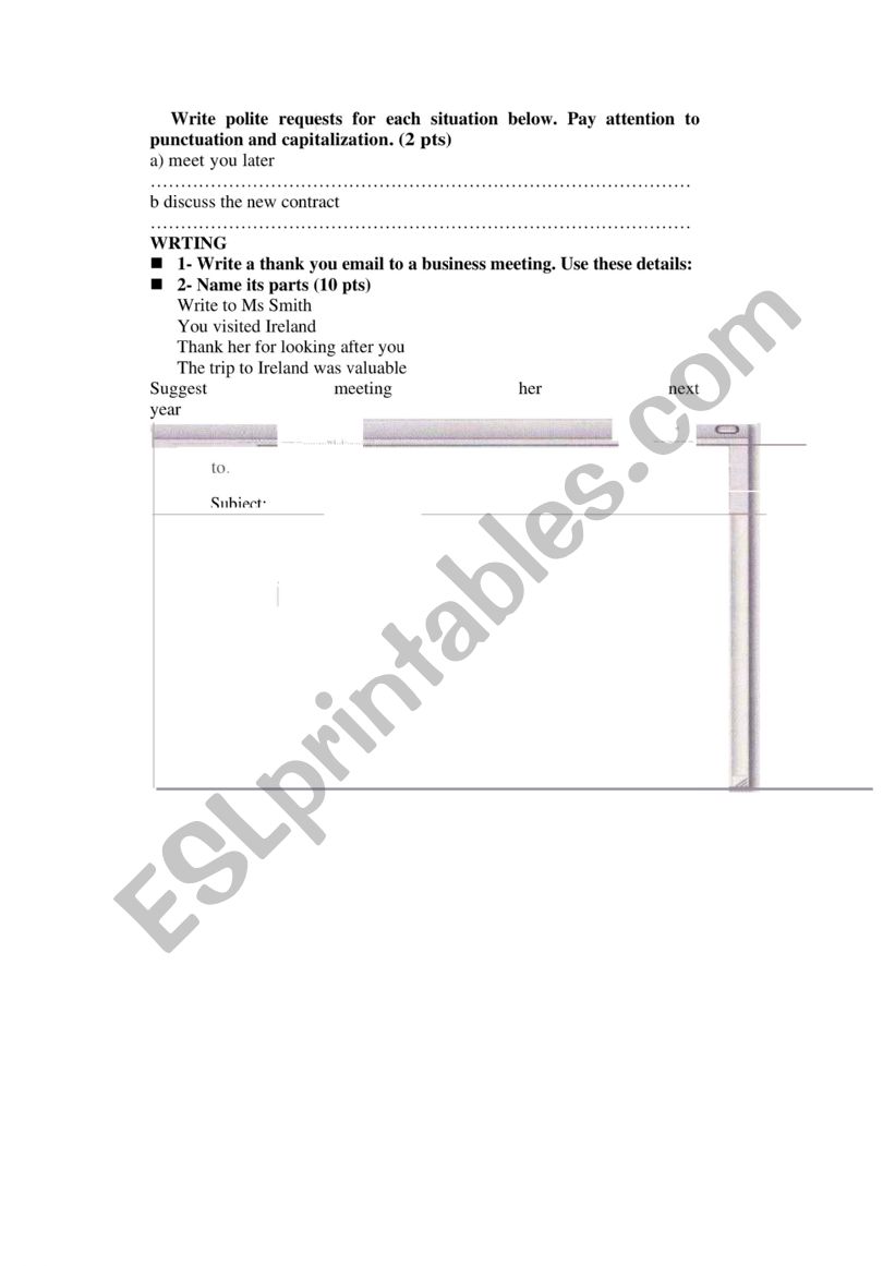email writing - ESL worksheet by emna2016