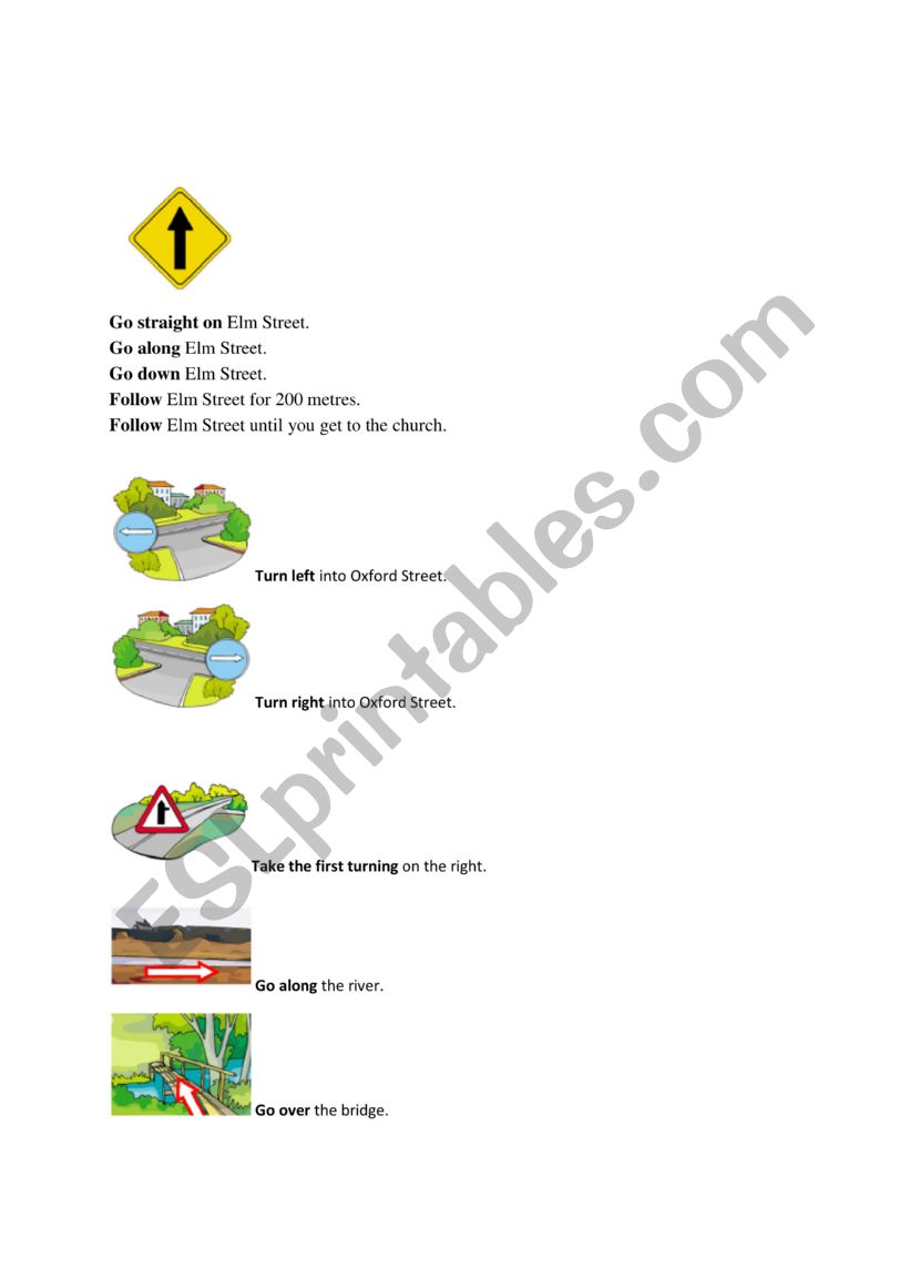 Showing the way - ESL worksheet by nassimatileli@gmail.com