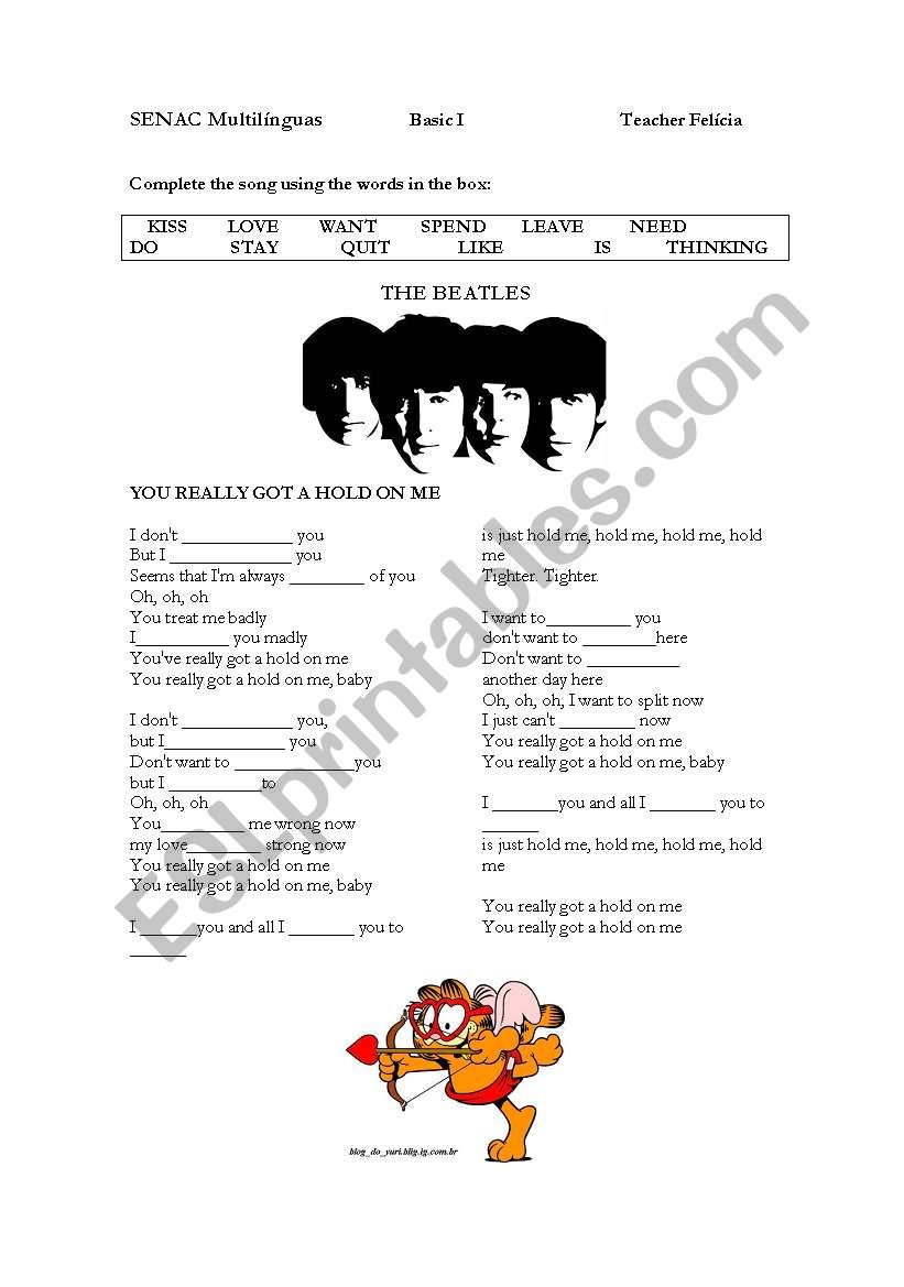 The Beatles´ song for basic students - ESL worksheet by Lauren18