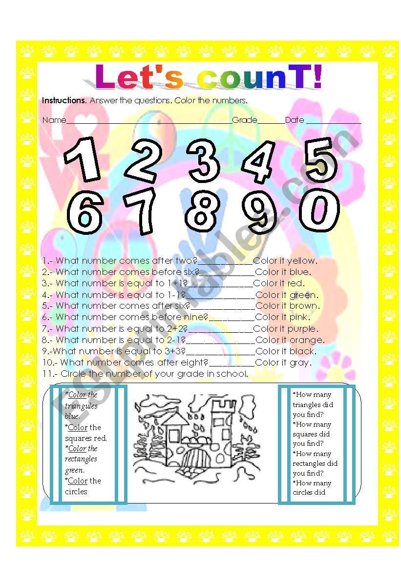 let´s count - ESL worksheet by LIBERTAD