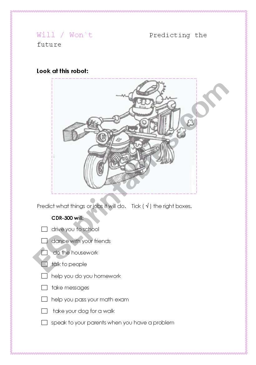 Will / Won´t - ESL worksheet by yureca