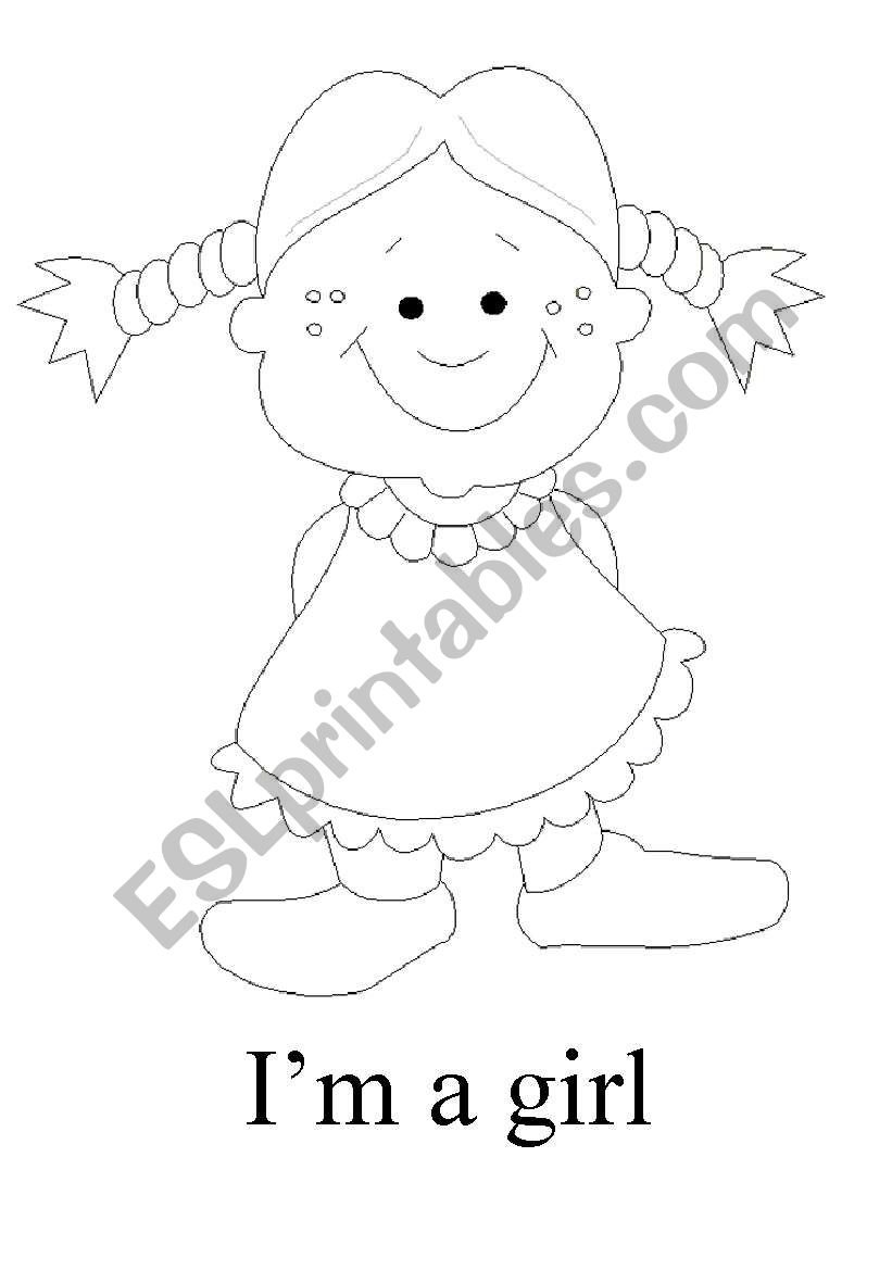 I´m a girl - ESL worksheet by janota