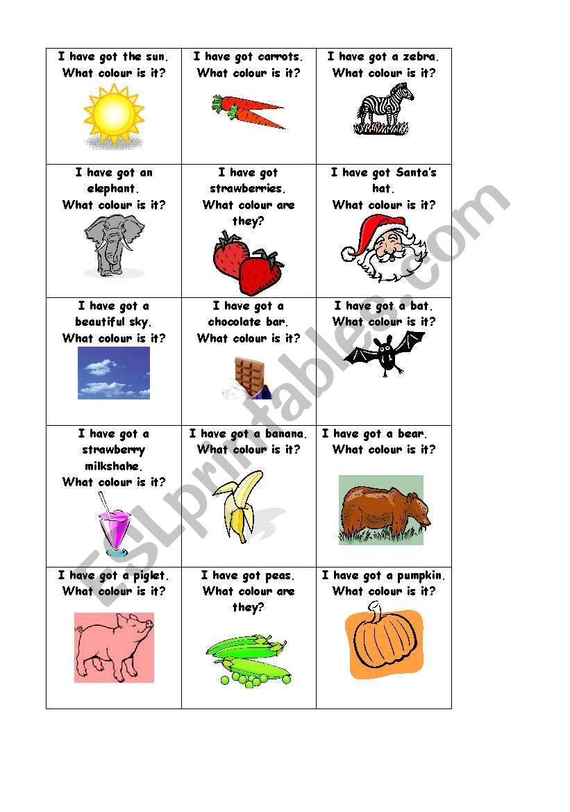 Let´s talk about colours - ESL worksheet by Carla74