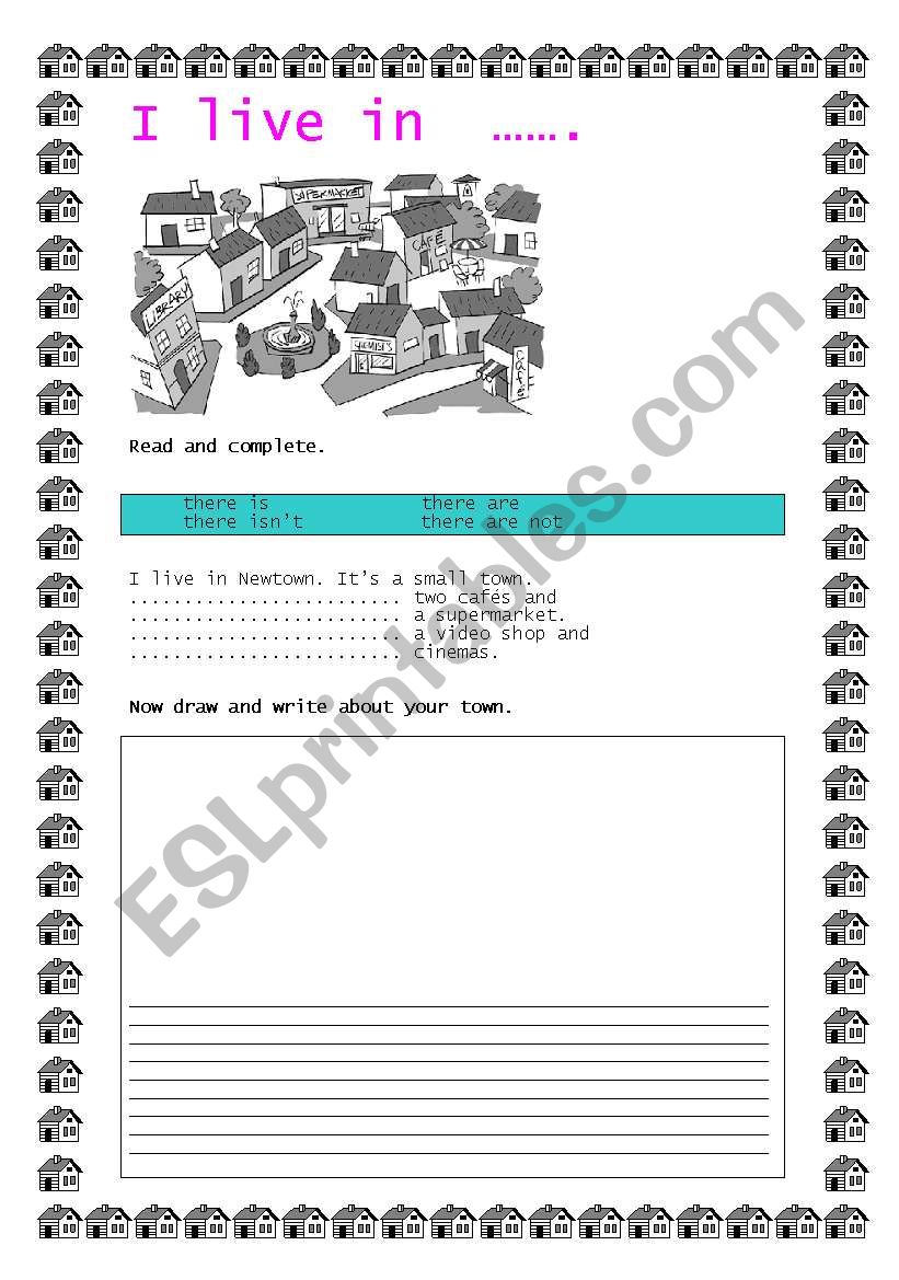 English worksheets: there is there isn´t