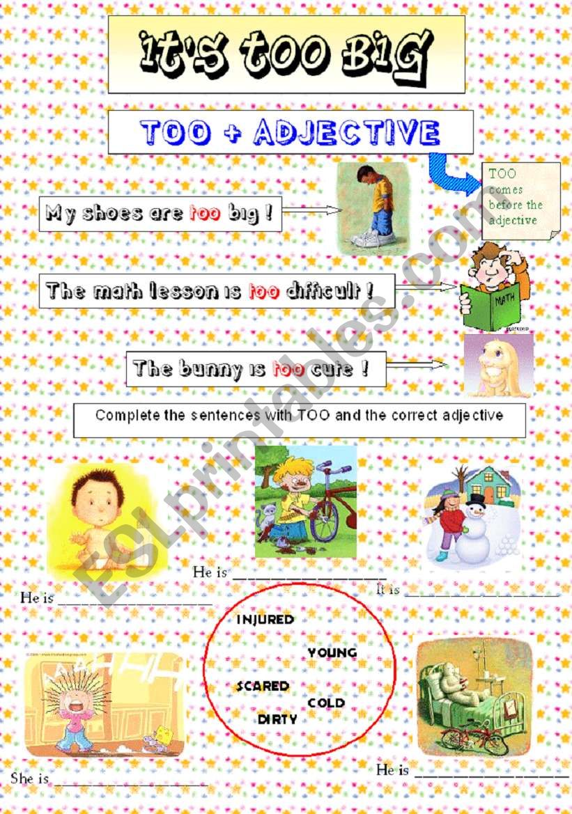 It´s too big - ESL worksheet by demeter_mar
