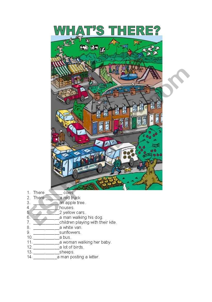 WHAT´S THERE? - ESL worksheet by s.lefevre