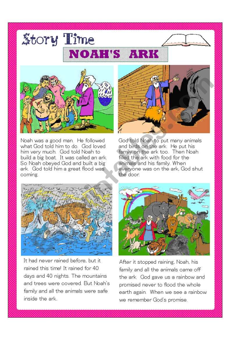 Noah´s Ark - ESL worksheet by fayefaye