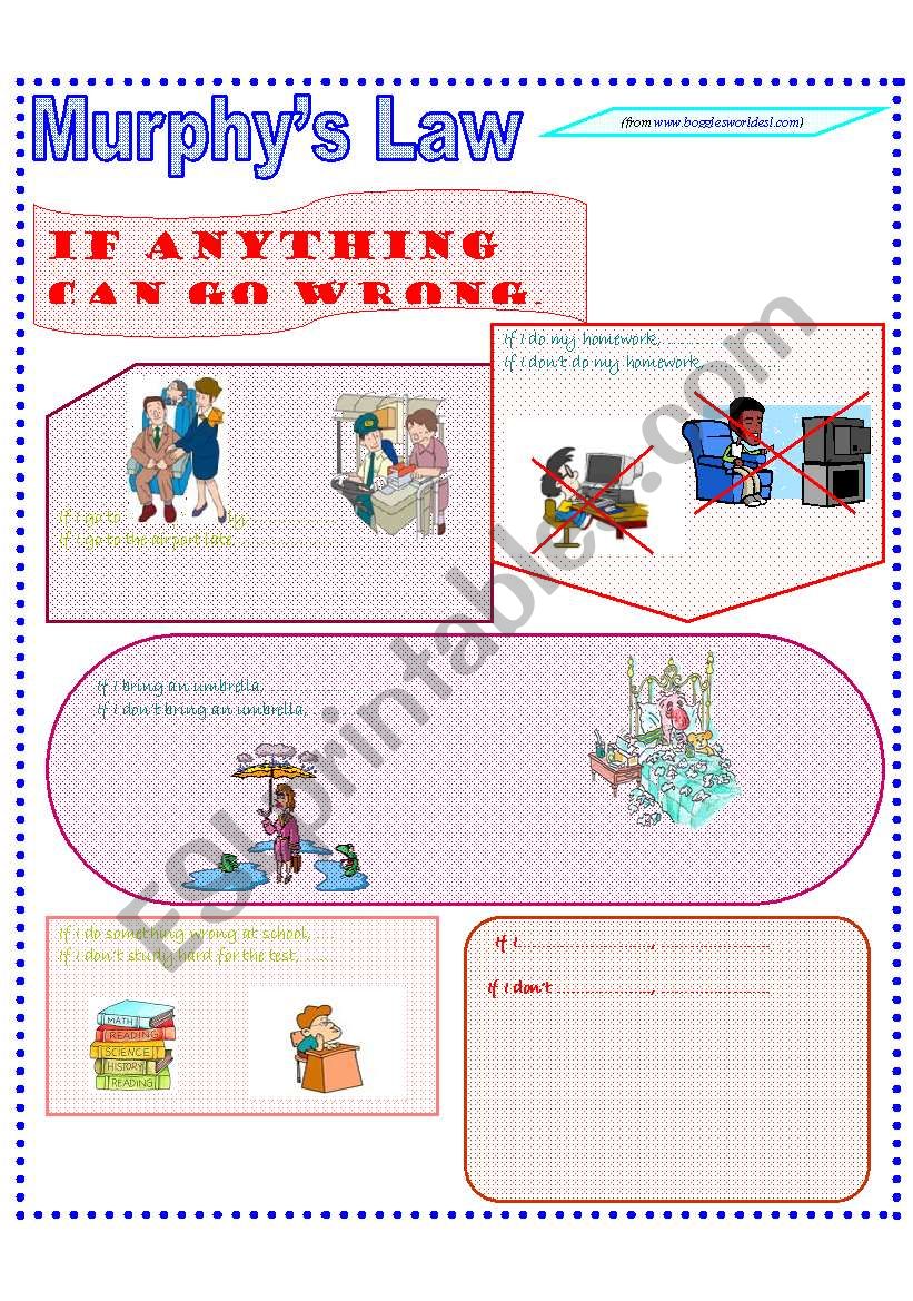 Murphy´s law - ESL worksheet by marcia chaves
