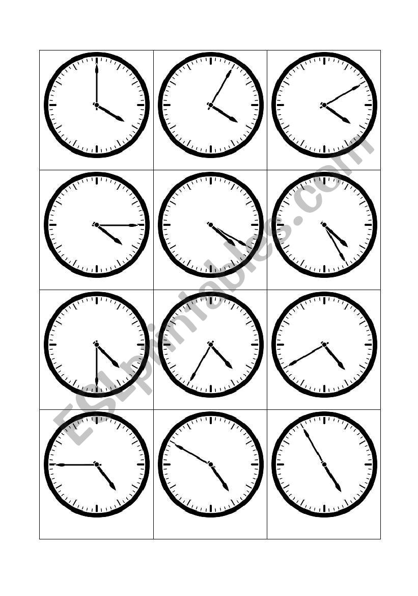 Telling the time - 4 o´clock - ESL worksheet by Kringlan